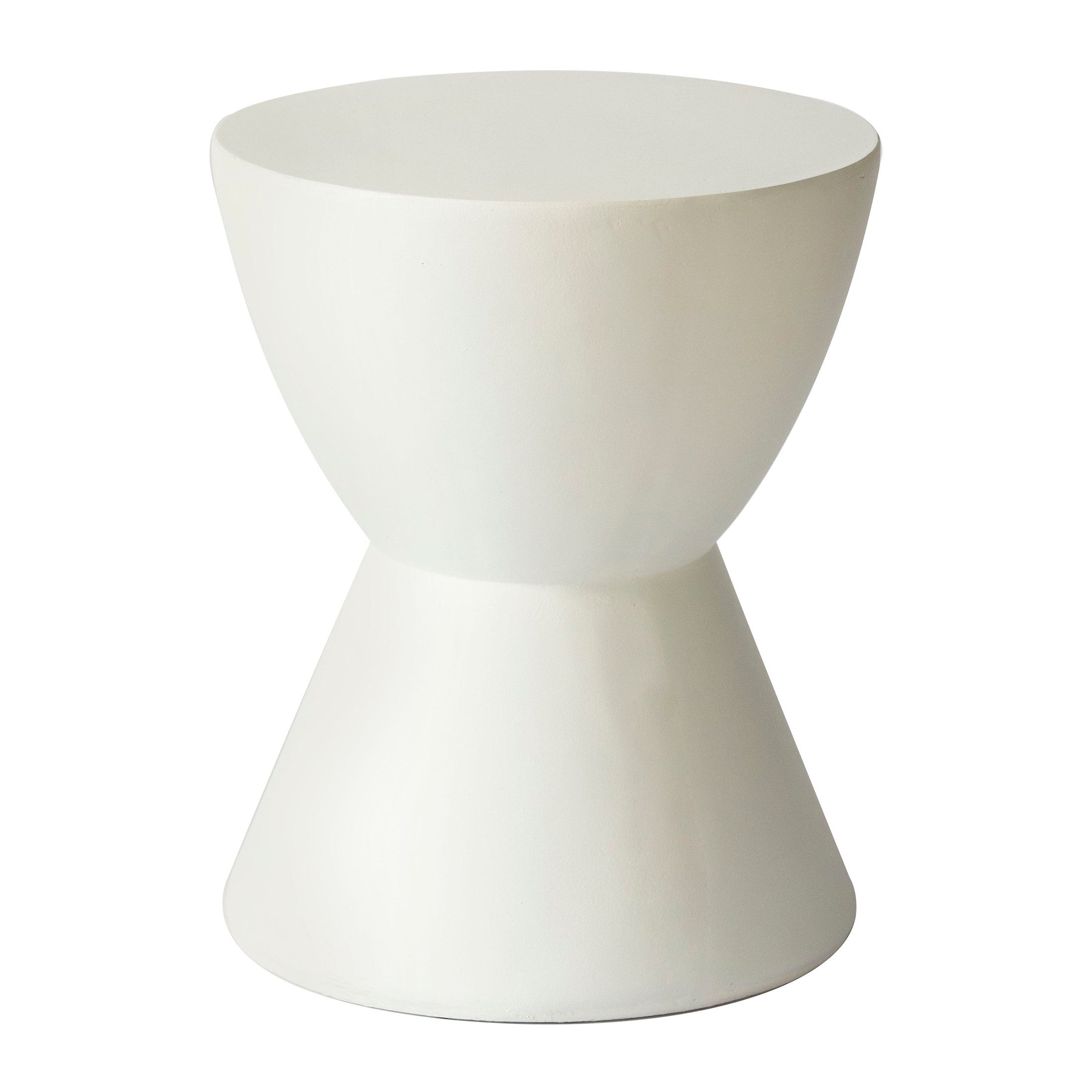 Loft Side Table Hourglass Design in Fiberstone Accent Table ...